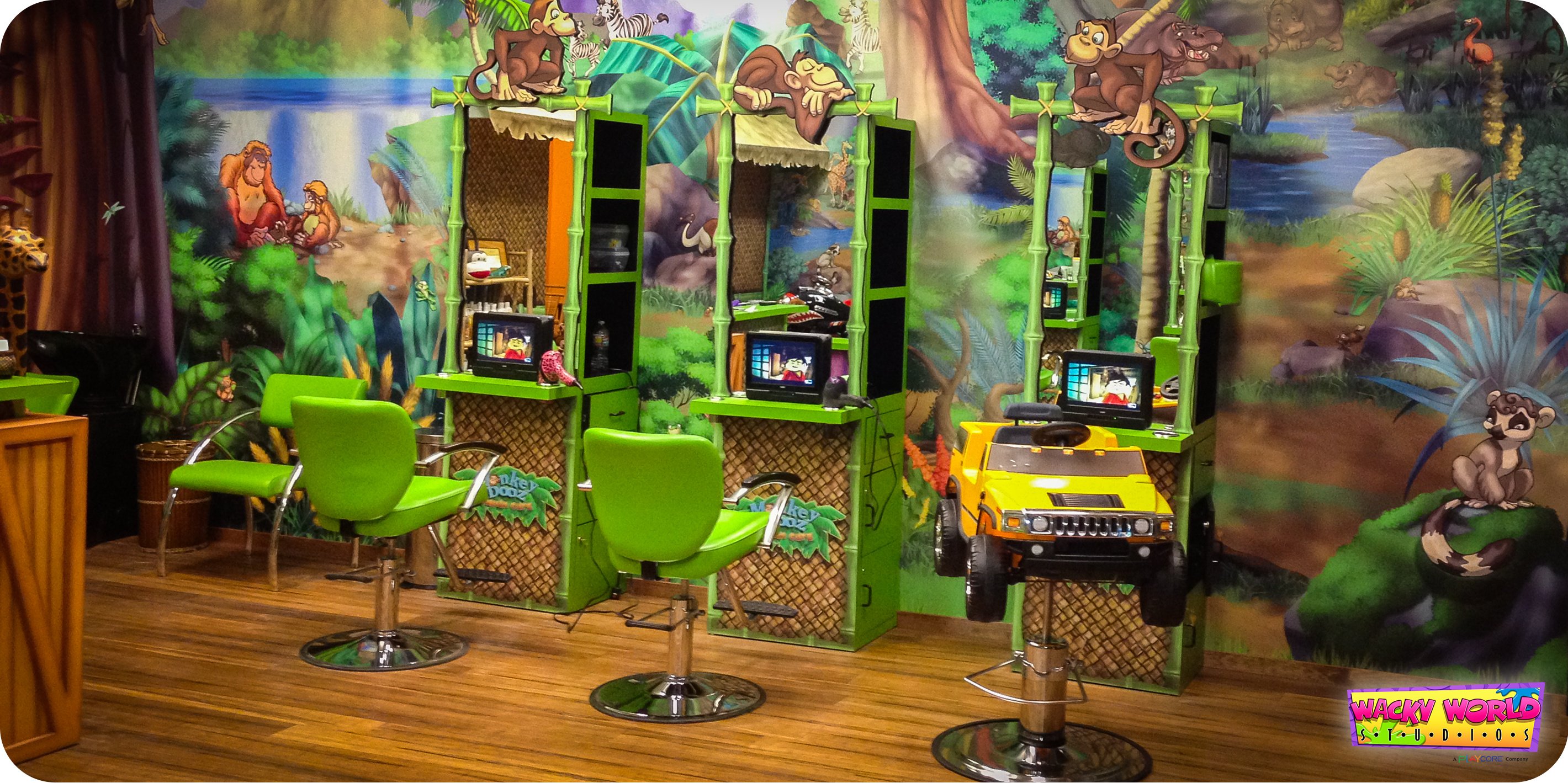 Monkey Dooz Jungle Cutz - Riverside, CA | Wacky World Studios